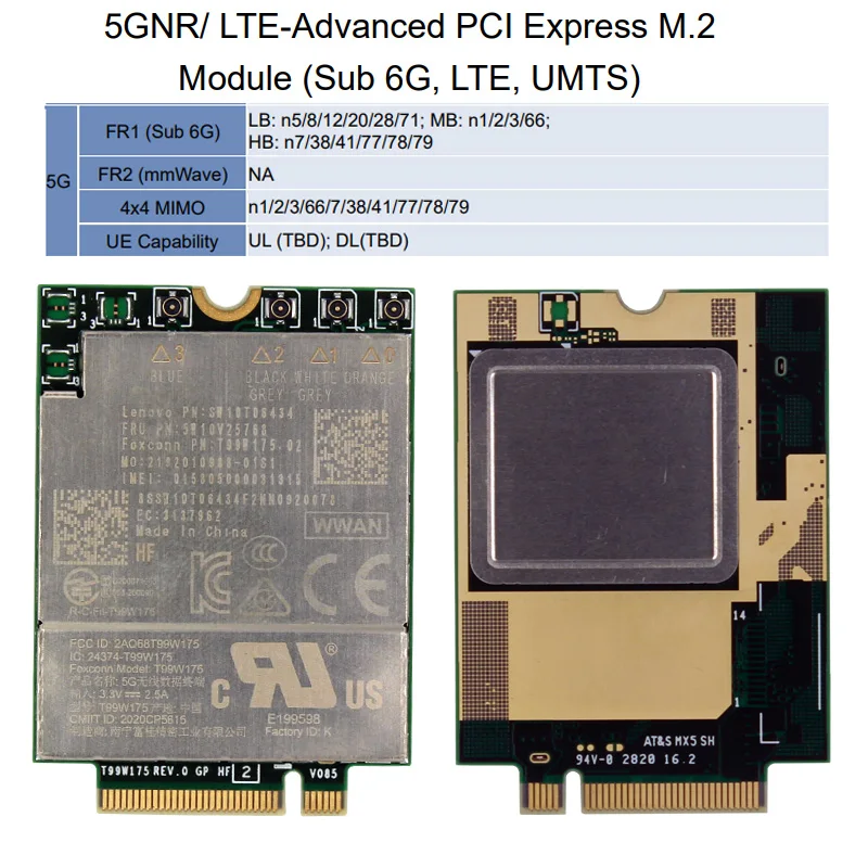 Original-5G-module-Qualcomm-snapdragon-X55-T99W175-for-Thinkpad-2021-X1 ...