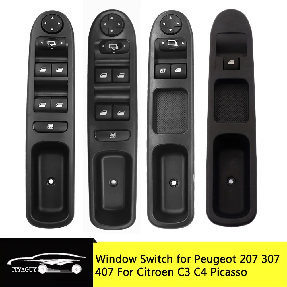 Electric Power Window Control Switch for Peugeot 207 307 For Citroen C3 ...