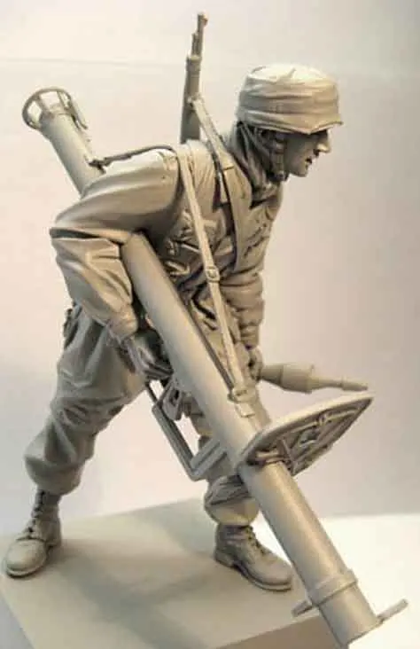 Resin Figure Model Kit Unassambled 1/16 Ancient Officer Stand And Watch ...