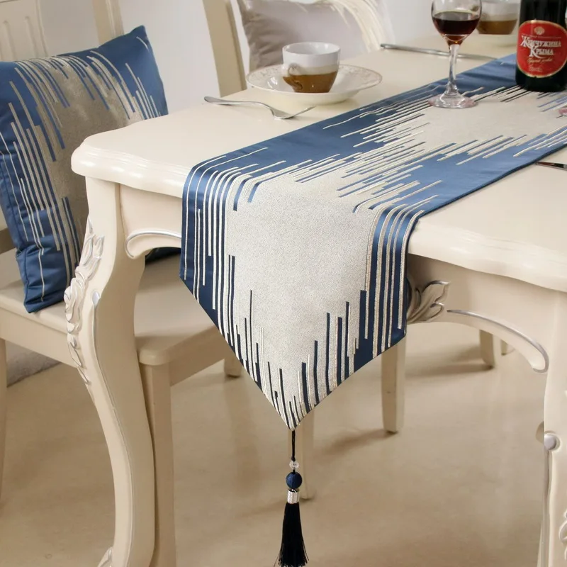 Luxury Polyester Jacquard Elegant Table Runners Tassel Home - AliExpress