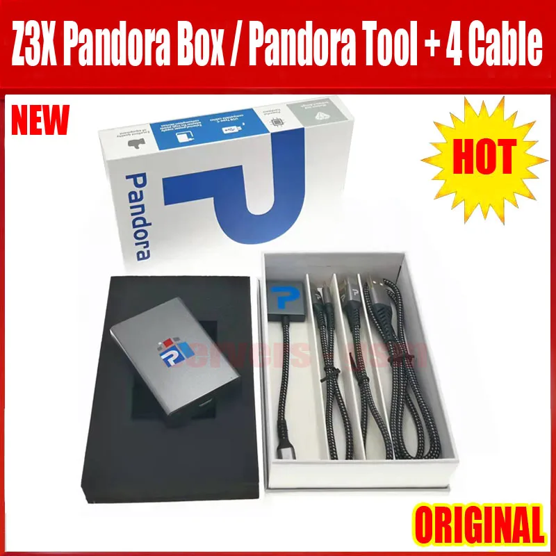 Caja Pandora Z3X 2023 Original, herramienta Pandora + 4 cables