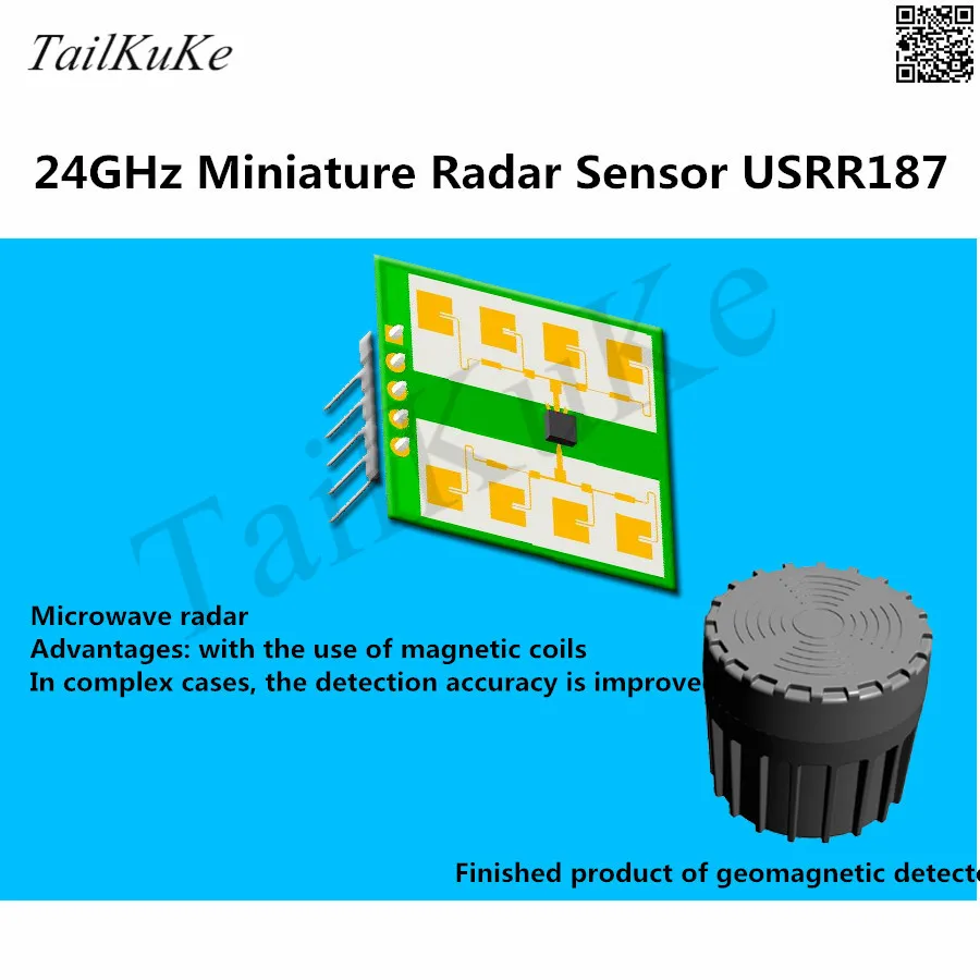 24GHz Miniature Radar Sensor USRR187 Human Body Induction Human Car ...