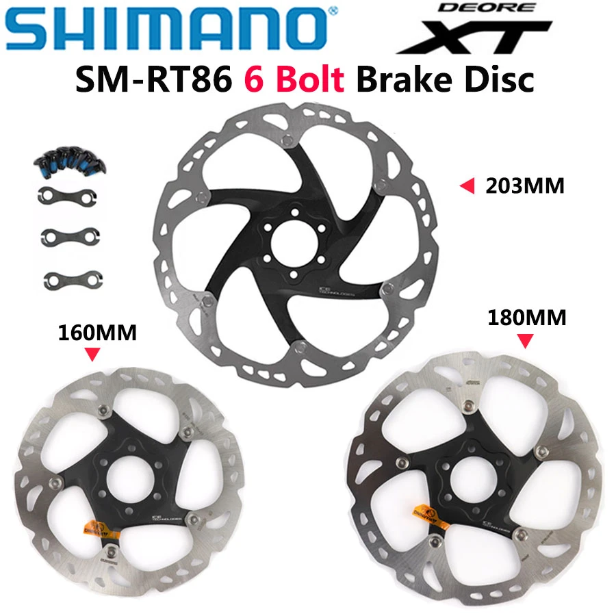 SHIMANO XT SM RT86 아이스 포인트 기술 브레이크 디스크, 6 볼트 M8000 산악 자전거 디스크 SHIMANO ...