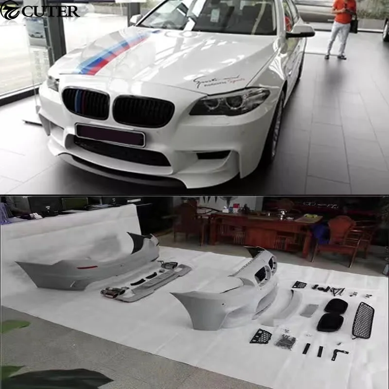 F10 F18 5 Series Pu Unpainted Car Body Kit Front Bumper Rear Bumper ...