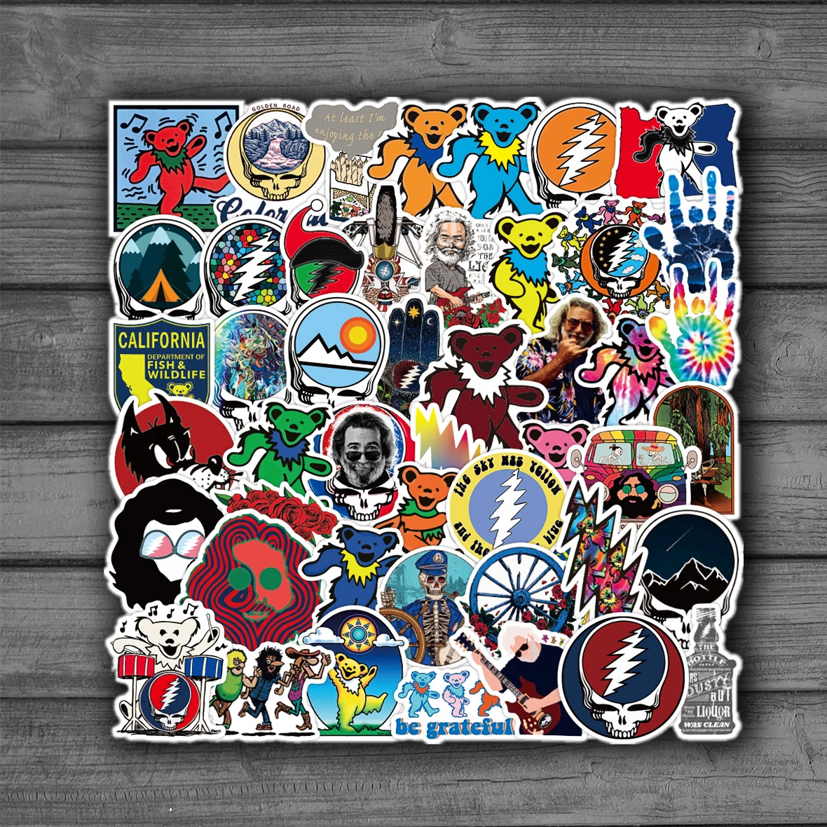 10/50pcs Rock Music Grateful Dead Cool Stickers Diy Car Bike Travel ...