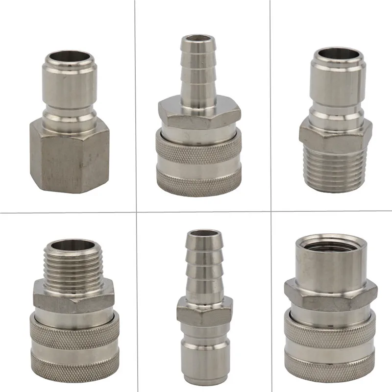304 Stainless Steel Quick Disconnect Set Homebrew Fitting Connector ...