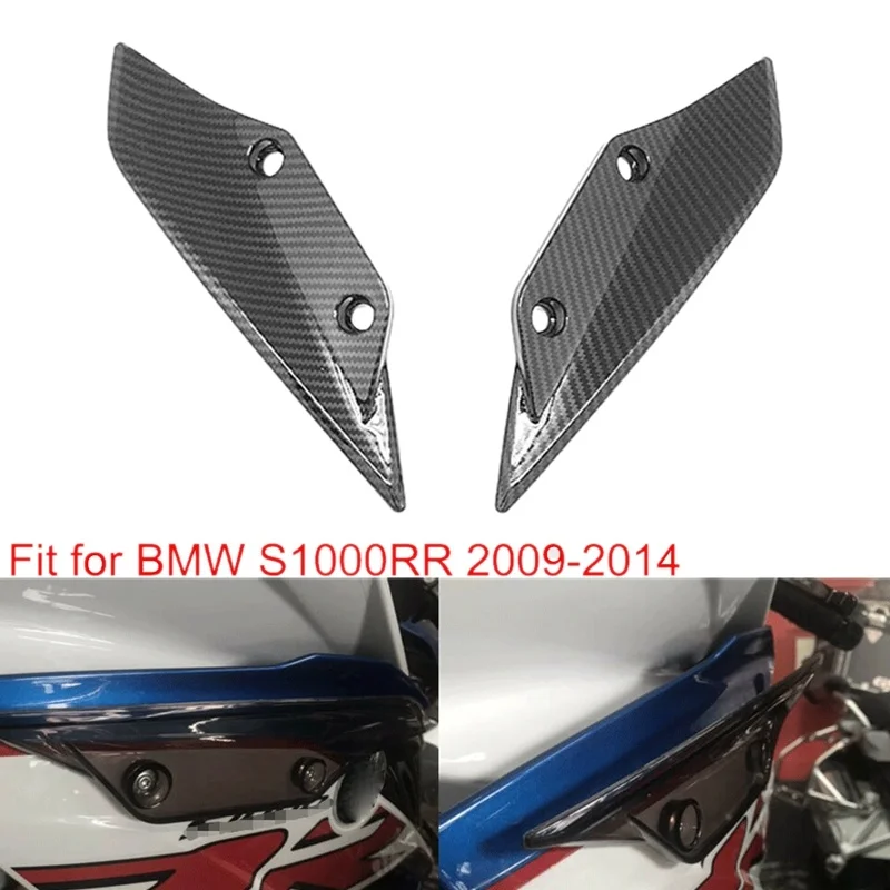 for BMW S1000RR 2009-2014 Gloss Carbon Fibre Front Spoiler Winglets ...