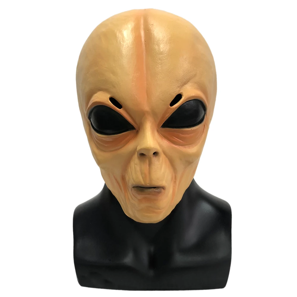 Horror Alien Mask Cosplay Scary Full Face UFO Alien Latex Masks Helmet ...