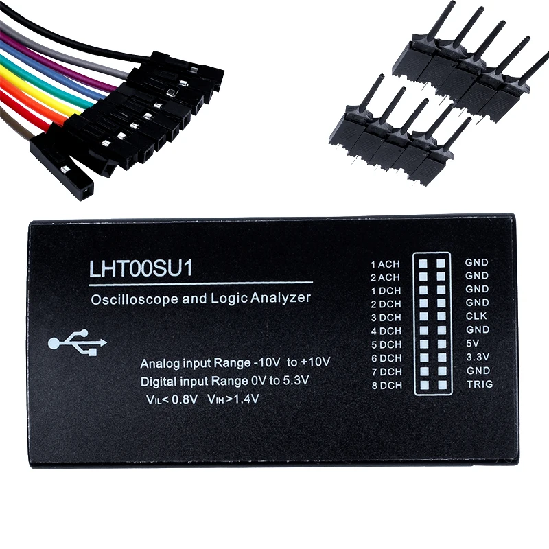Usb 로직 애널라이저 8 채널 마이크로 컨트롤러 혼합 신호 오실로스코프 I2c Spi Can Uart Lht00su1 가상