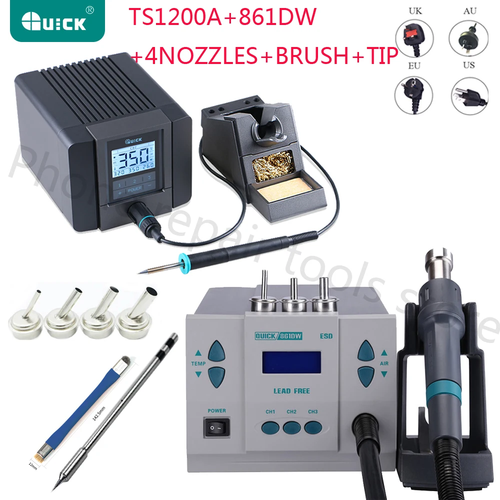 Pistola-de-calor-QUICK-861DW-Original-de-1000W-estaci-n-de-retrabajo-de ...