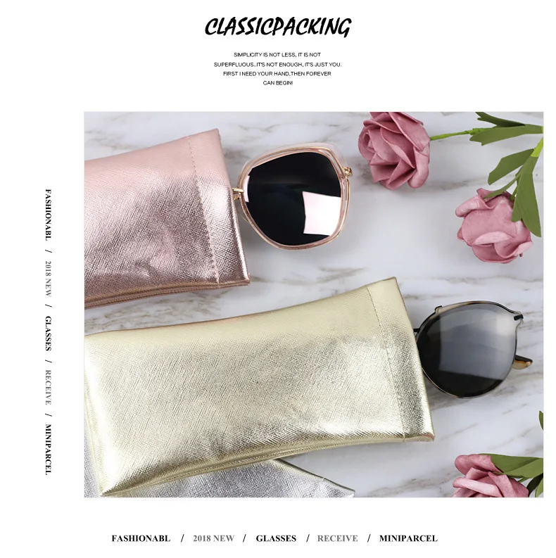 1 шт. Новинка, простые чехлы для очков из искусственной кожи, чехлы для ...