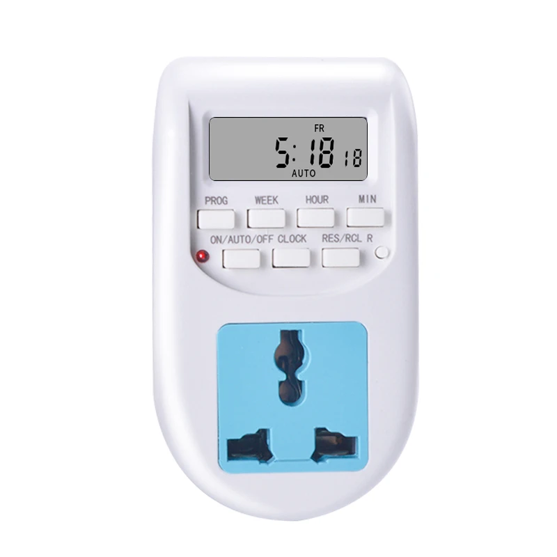 Digital Time Switch Timer With UK EU Socket Weekly Programmable Electronic Digital Timer Switch ...