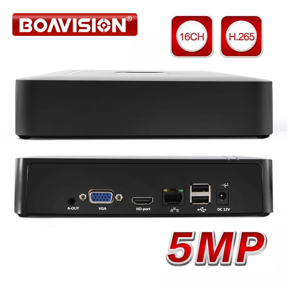 Mini Cctv Nvr 16ch 5mp 1080p H.265 Video Dvr Video Recorder For Full Hd ...