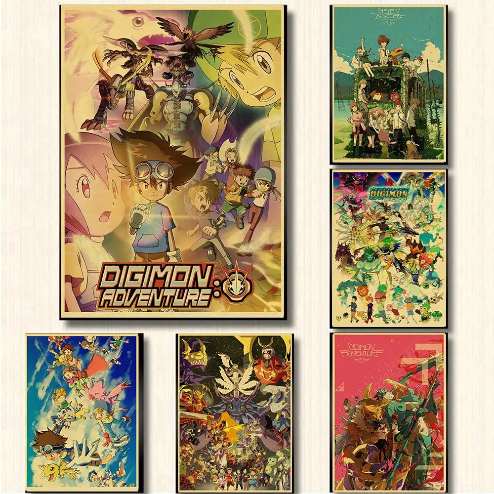 Digimon Adventure Background: The Ultimate Kraft Paper Poster for Anime ...