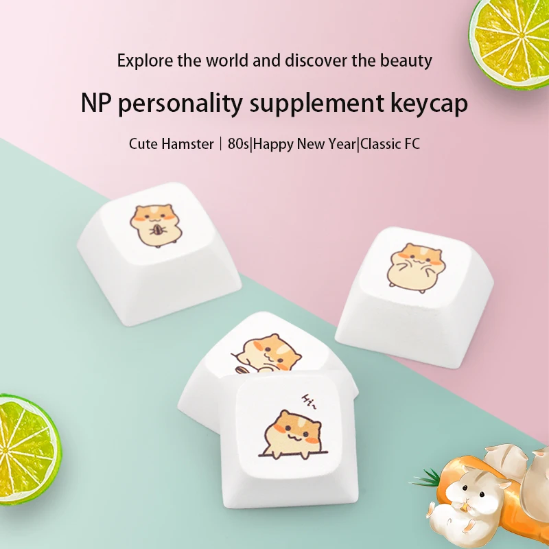 DIY Personalized Fun Keycaps Supplement Cute Hamster For Mechanical ...
