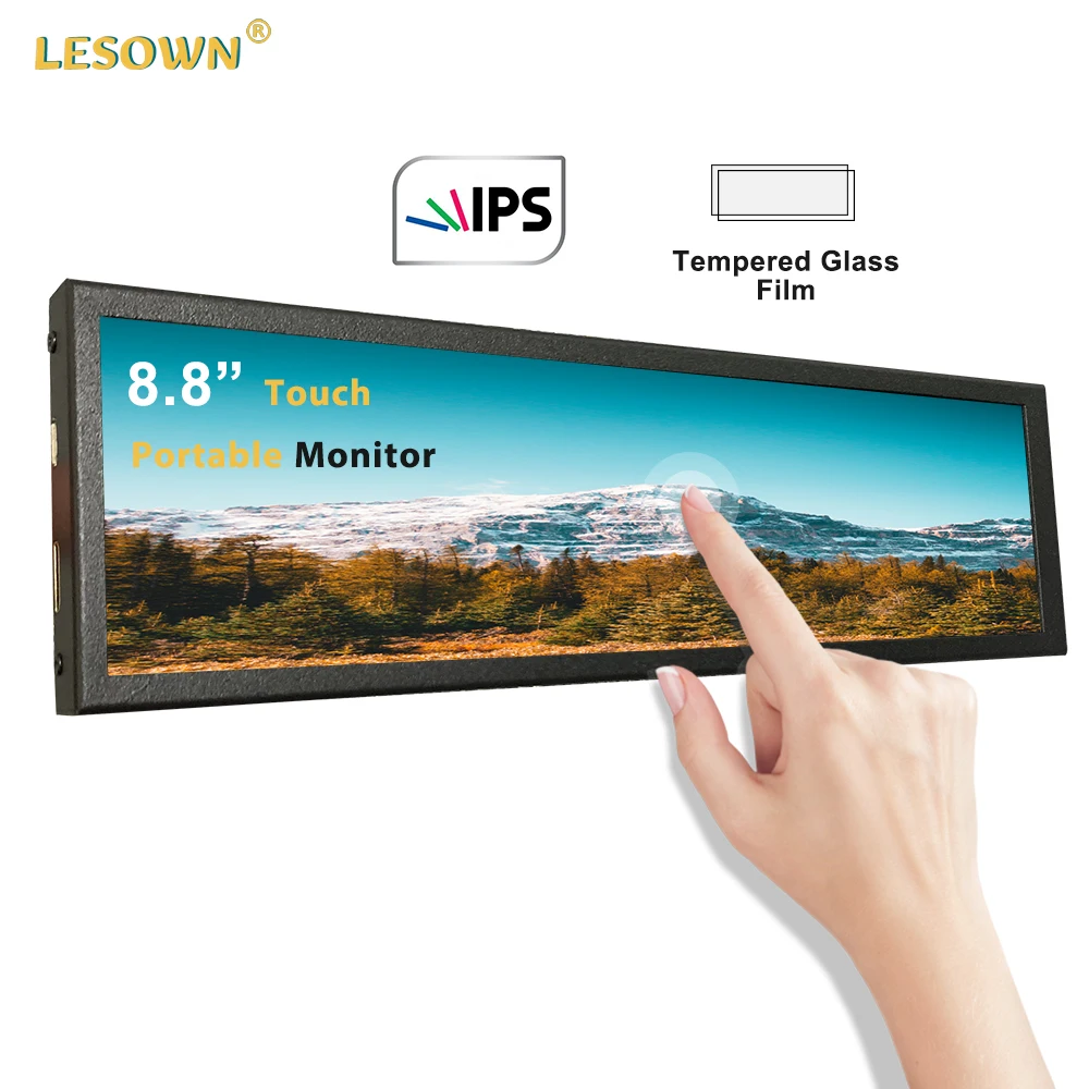 LESOWN-Capacitive-Touch-Screen-Long-Strip-Portable-Monitor-8-8-inch ...