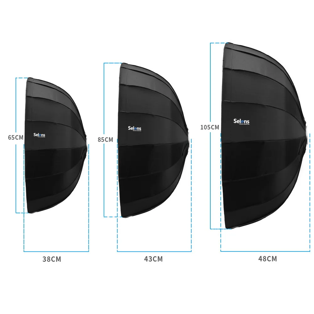 Selens Diffuser Reflector Parabolic Umbrella Beauty Dish Softbox For ...