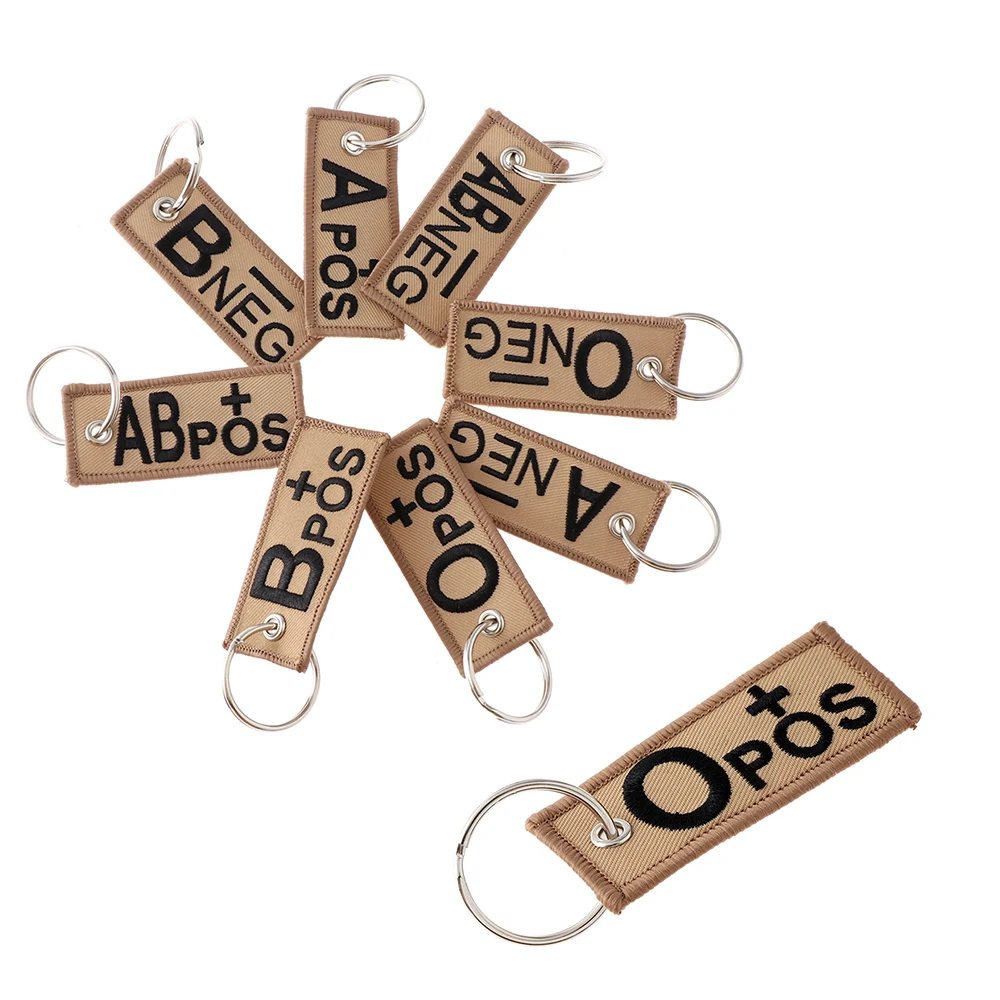 1-PC-Fashion-Embroidery-Blood-Type-Keychains-A-B-AB-O-Front-POS ...