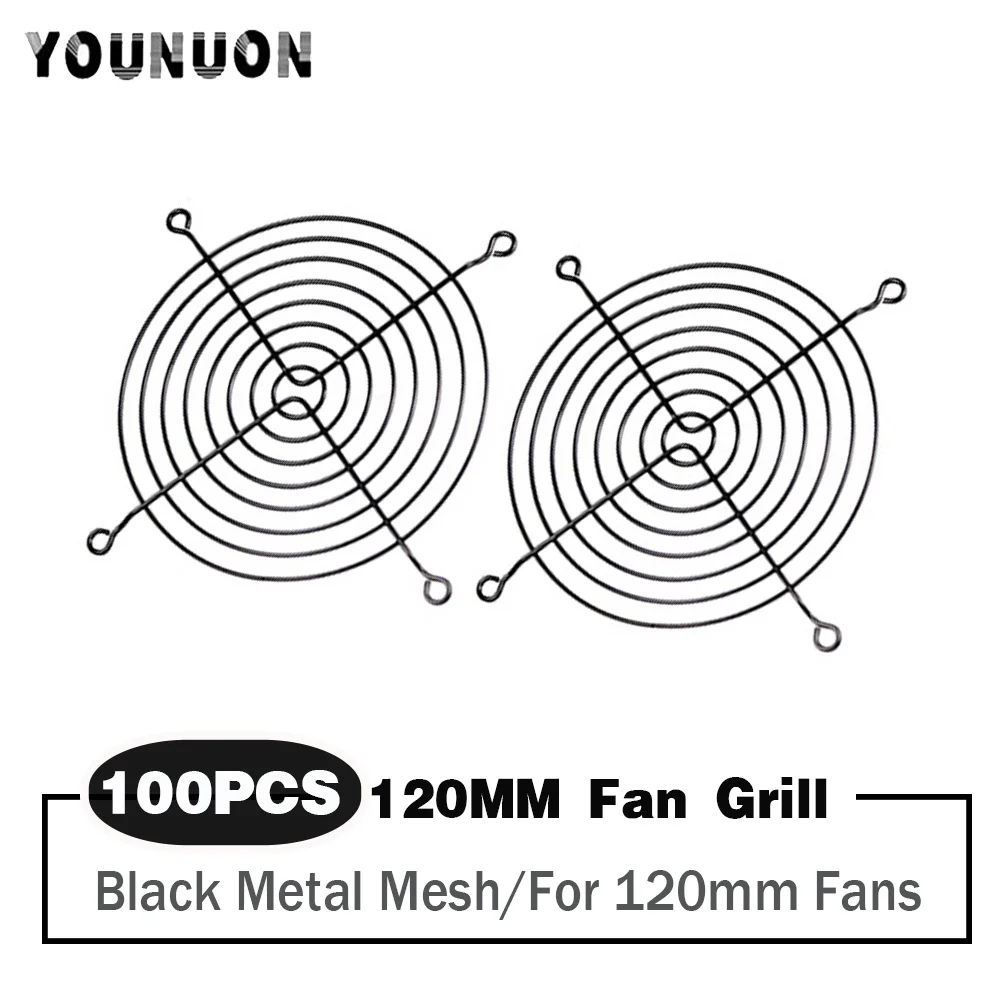100-Pieces-120mm-12cm-CPU-Computer-Fan-Black-Iron-Grill-Cover-Metal ...