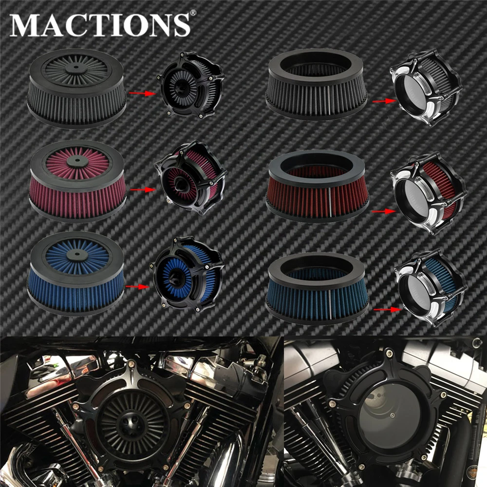 Motorcycle Air Cleaner Replacement Intake Filter System Inner Element ...