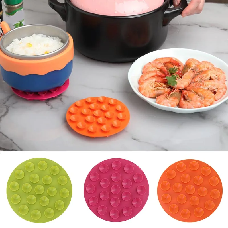 Heat Insulation Pad Double Sided Suction Cup Mat Kitchen Tool Anti ...