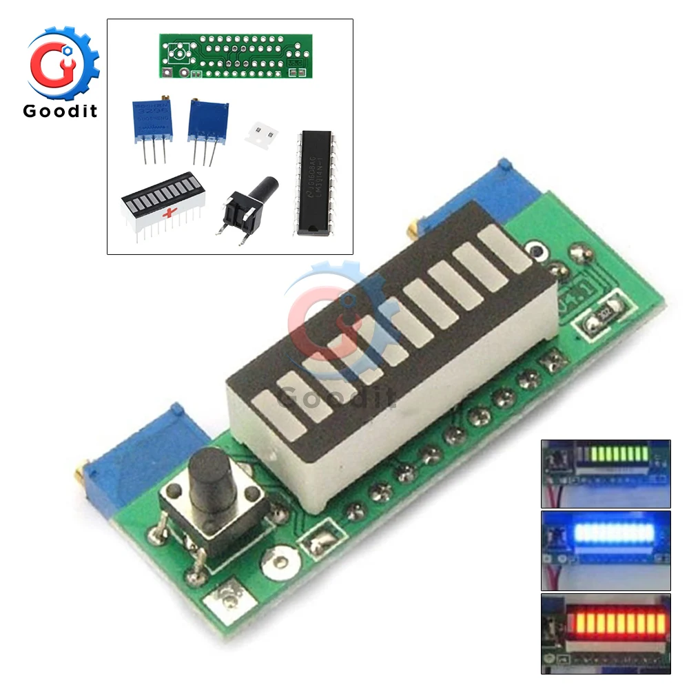 Electronic Diy Kits 3.7V Lithium Battery Display Board Capacity ...