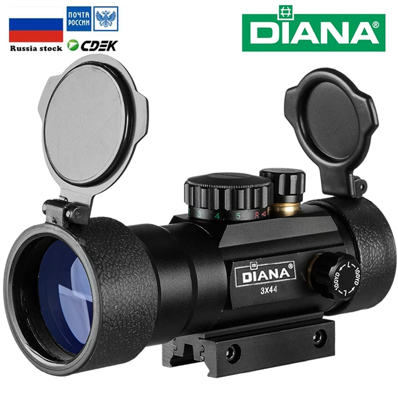 Diana 3x44 verde red dot sight scope tático óptica riflescope caber 11 ...
