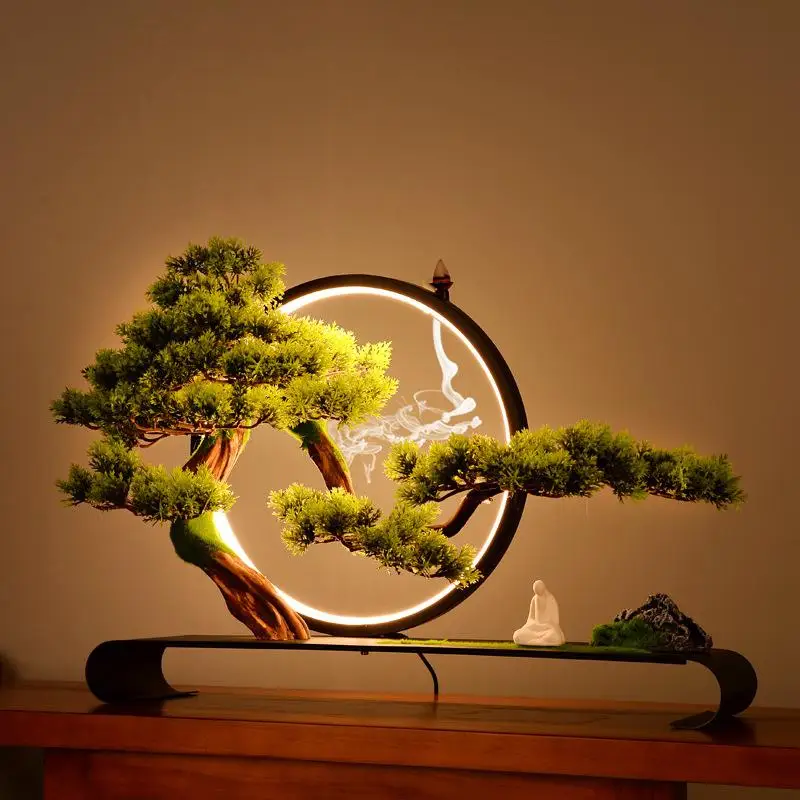 Led Light Backflow Incense Burner Welcoming Pine Smoke Waterfall ...