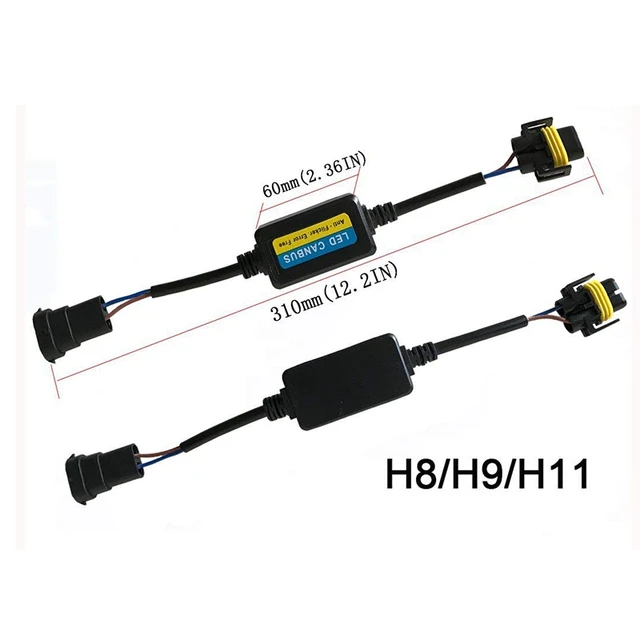 2Pcs H8 H9 H11 LED Conversion Kit Headlight Canbus Error Free Anti ...
