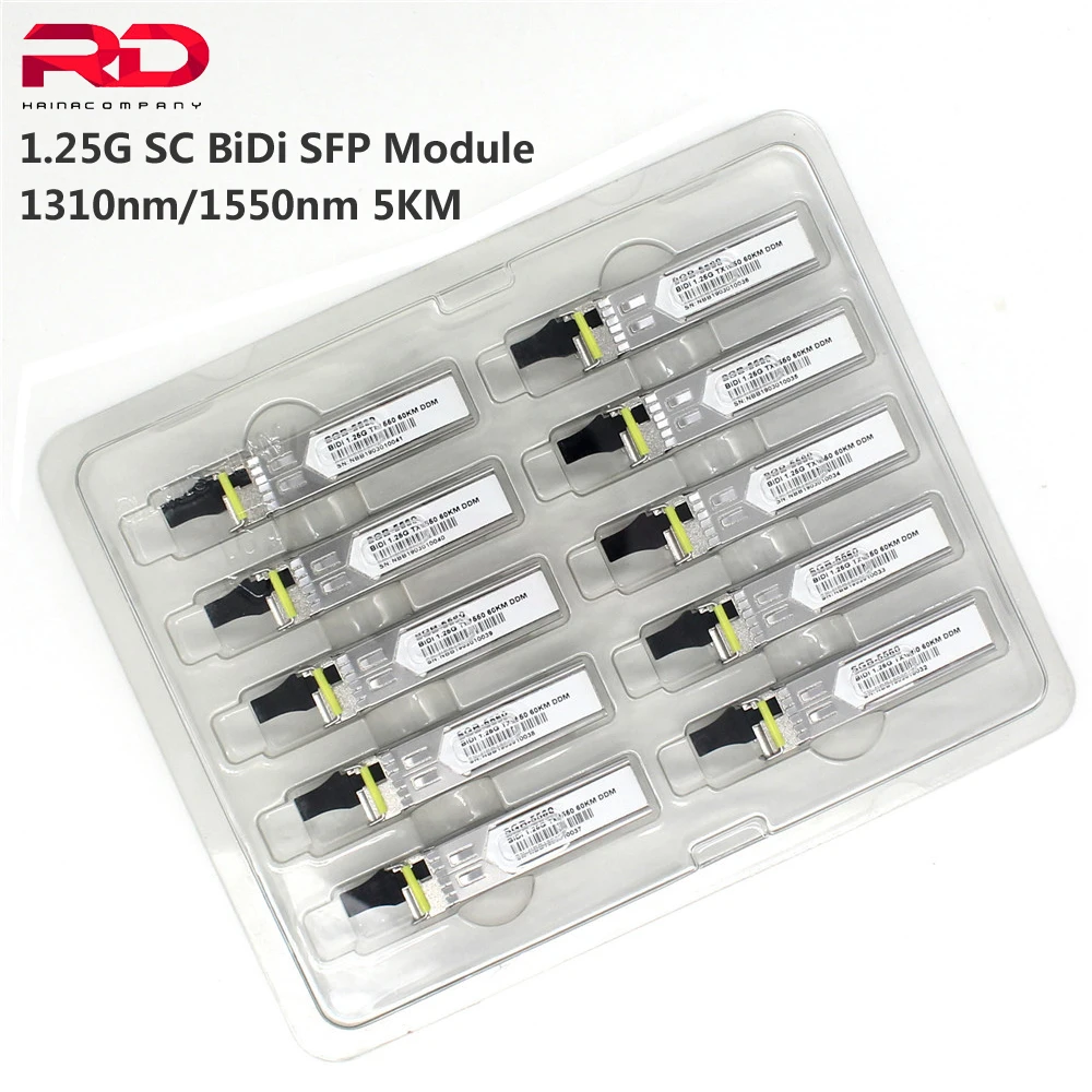 1.25G SC BiDi SFP 모듈 1310nm/1550nm 3KM 5KM 20KM 40KM 60KM 80KM 120KM ...