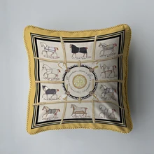 Velvet Fabric Genuine American Duplex Printing Style Home Sofa Cushion ...