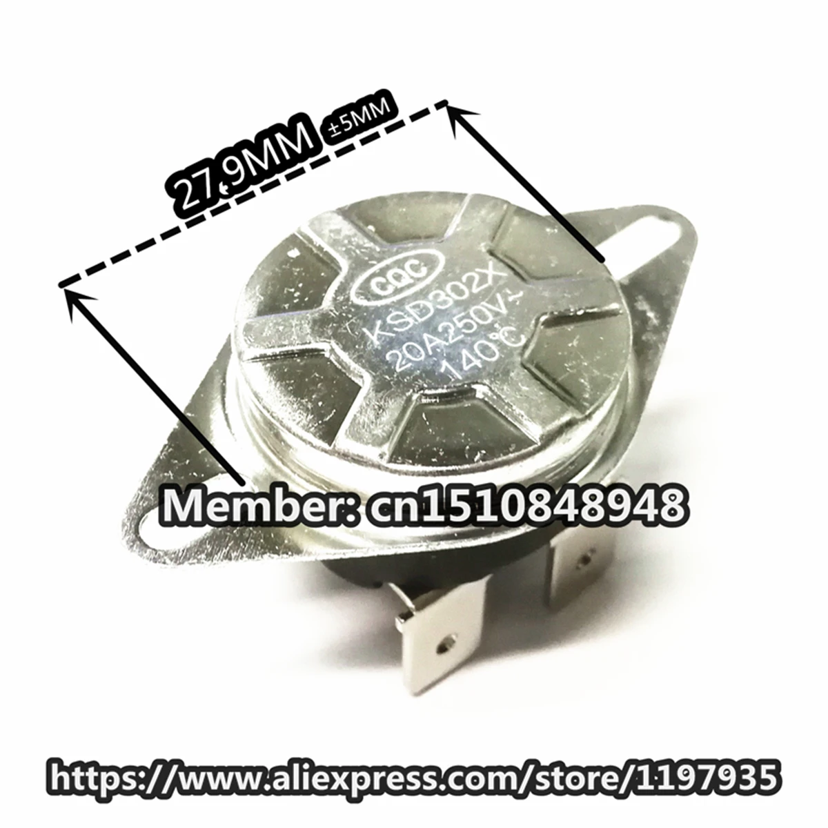 KSD302X KSD302T KSD302 250V 20A 140 degrees 16A temperature control ...