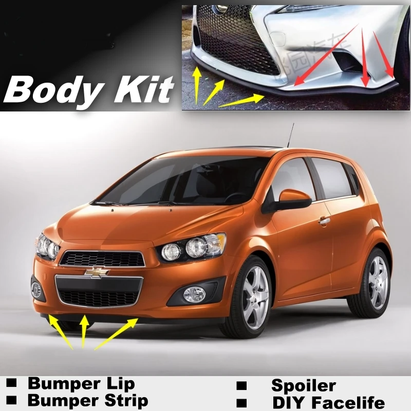 NOVOVISU-Bumper-Lip-Front-Skirt-Deflector-For-Chevrolet-Sonic-2011-2016 ...