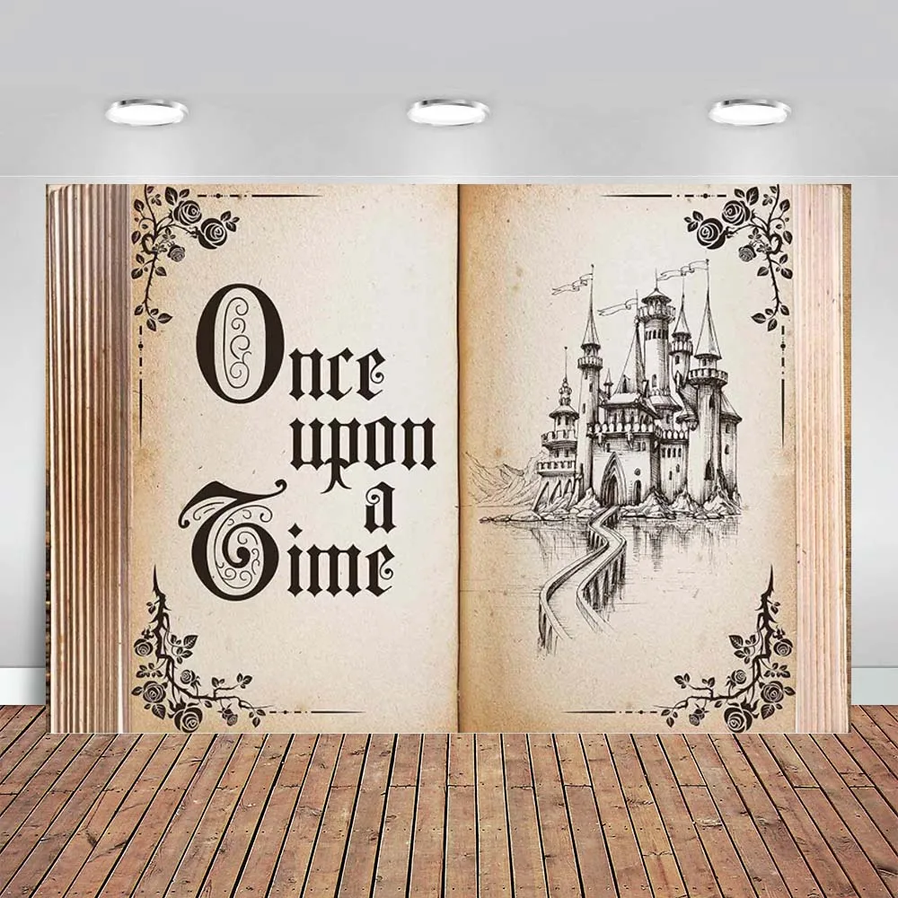 Fairytale Book Once Upon A Time Photography Backdrop Castle Princess ...