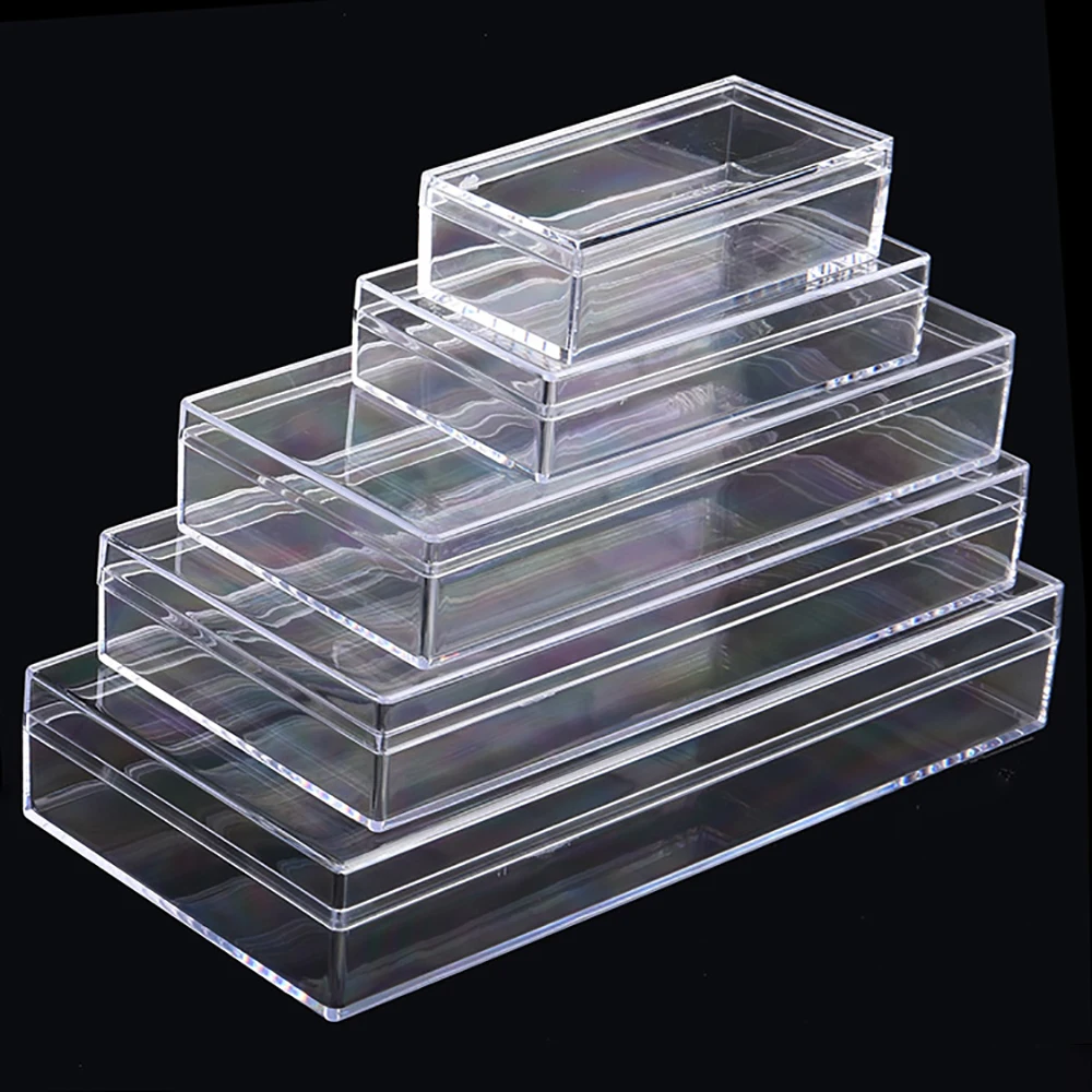 1Pcs-High-Transparency-Plastic-Box-With-lid-Rectangle-Electronic-Parts ...