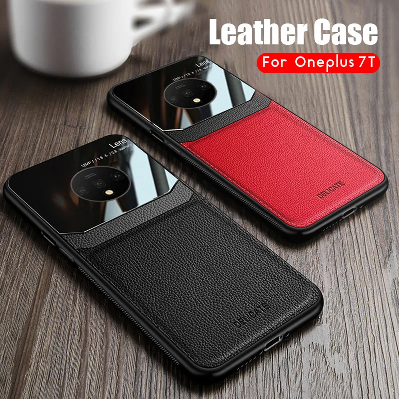Oneplus7t Case Leather Texure Plexiglass Cases For Oneplus 7t Pro One ...