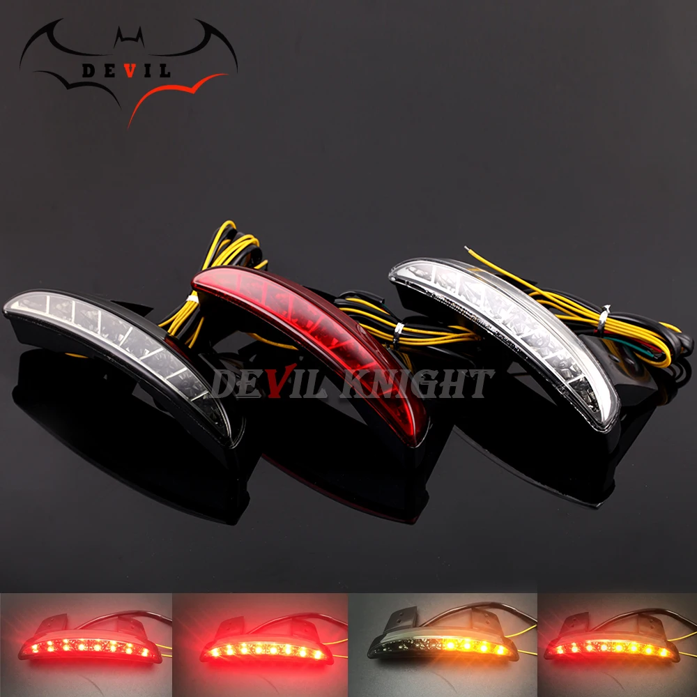 Bike Motorcycle Lights Rear Fender Edge Red LED Brake Tail light ...