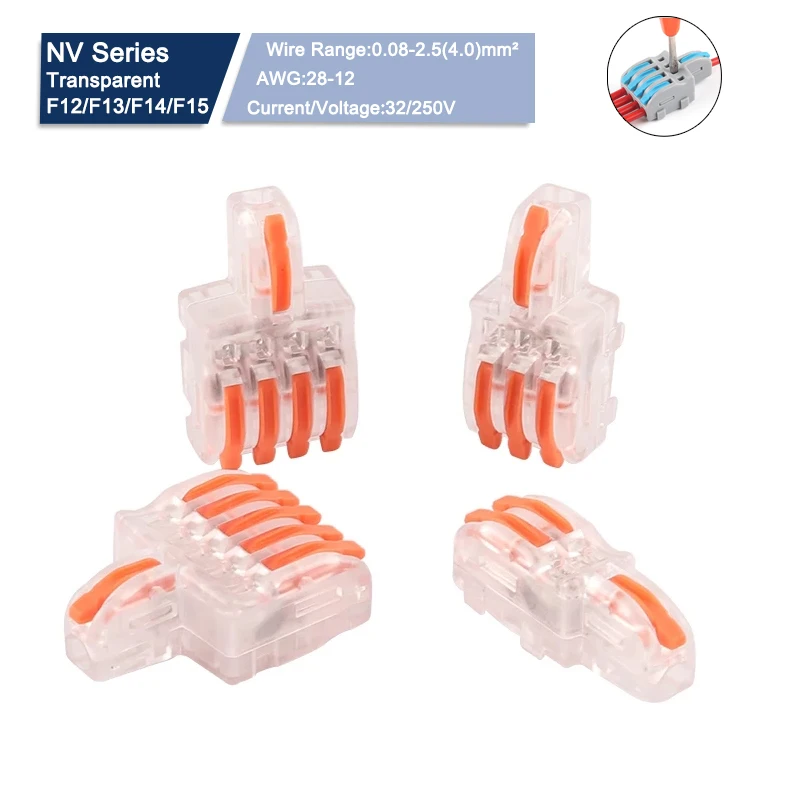 Connectors Parallel Connection Wires | Transparent Electric Connector ...