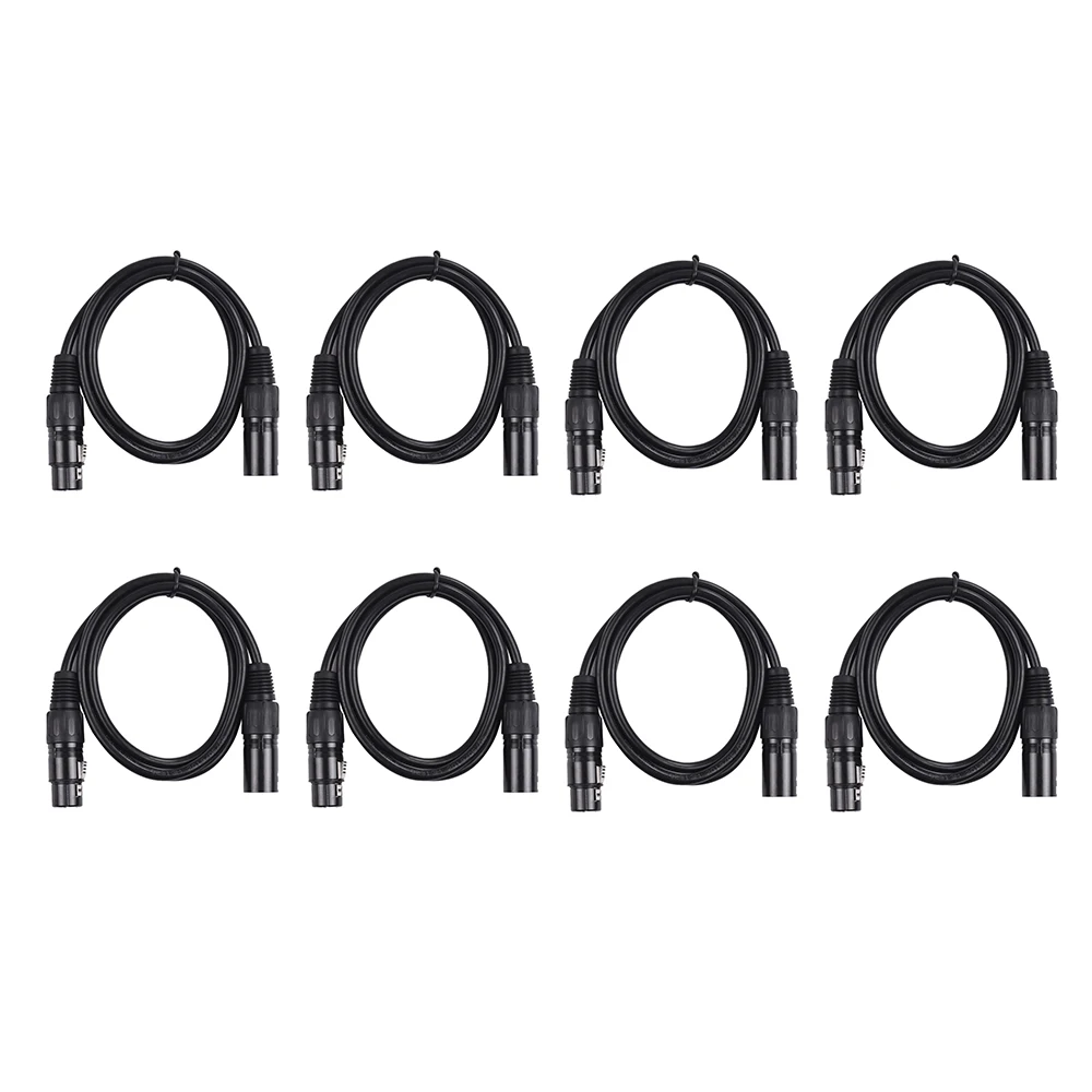 8pcs 3 3 Feet 1 Meters DMX Stage Light Cable Wires With 3 Pin Signal 8pcs 3 3 Feet 1 Meters DMX Stage Light Cable Wires With 3 Pin Signal