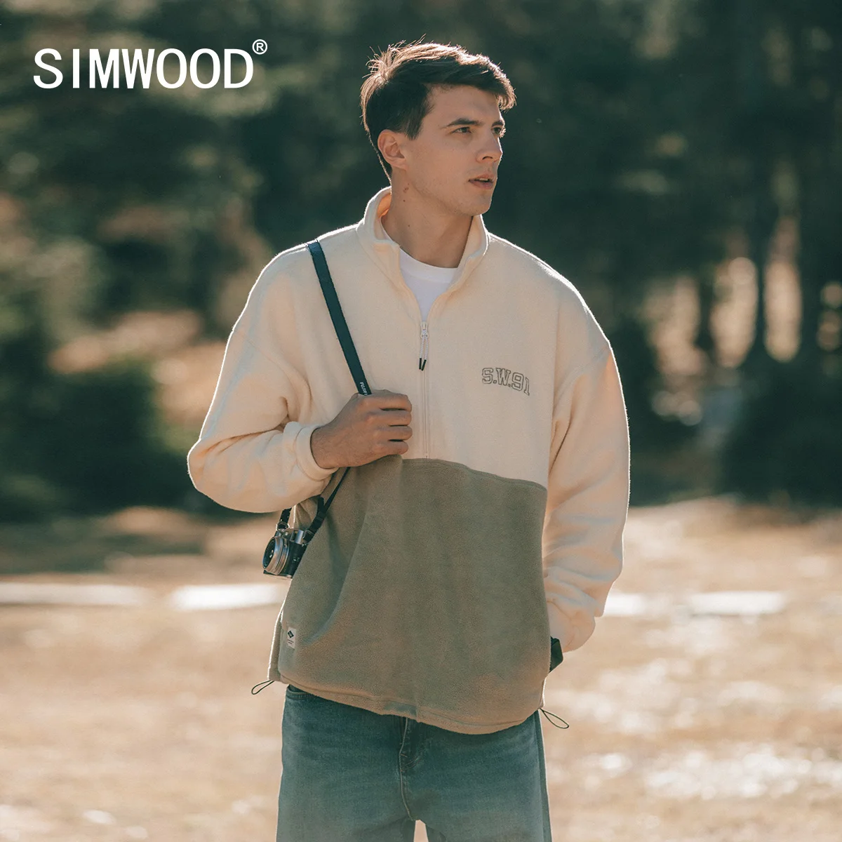 SIMWOOD-2022-Autumn-Winter-New-Men-s-Warm-Fleece-Sweatshirts-Half-Zip ...
