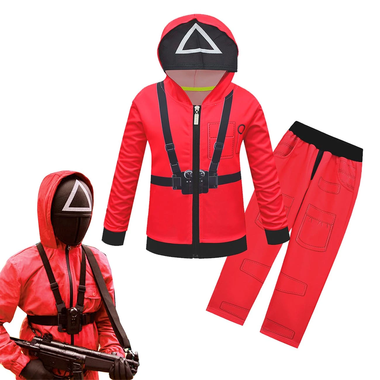 Kids Movie Squid Game Jackets Pants Children Costumes Cosplay Sports ...