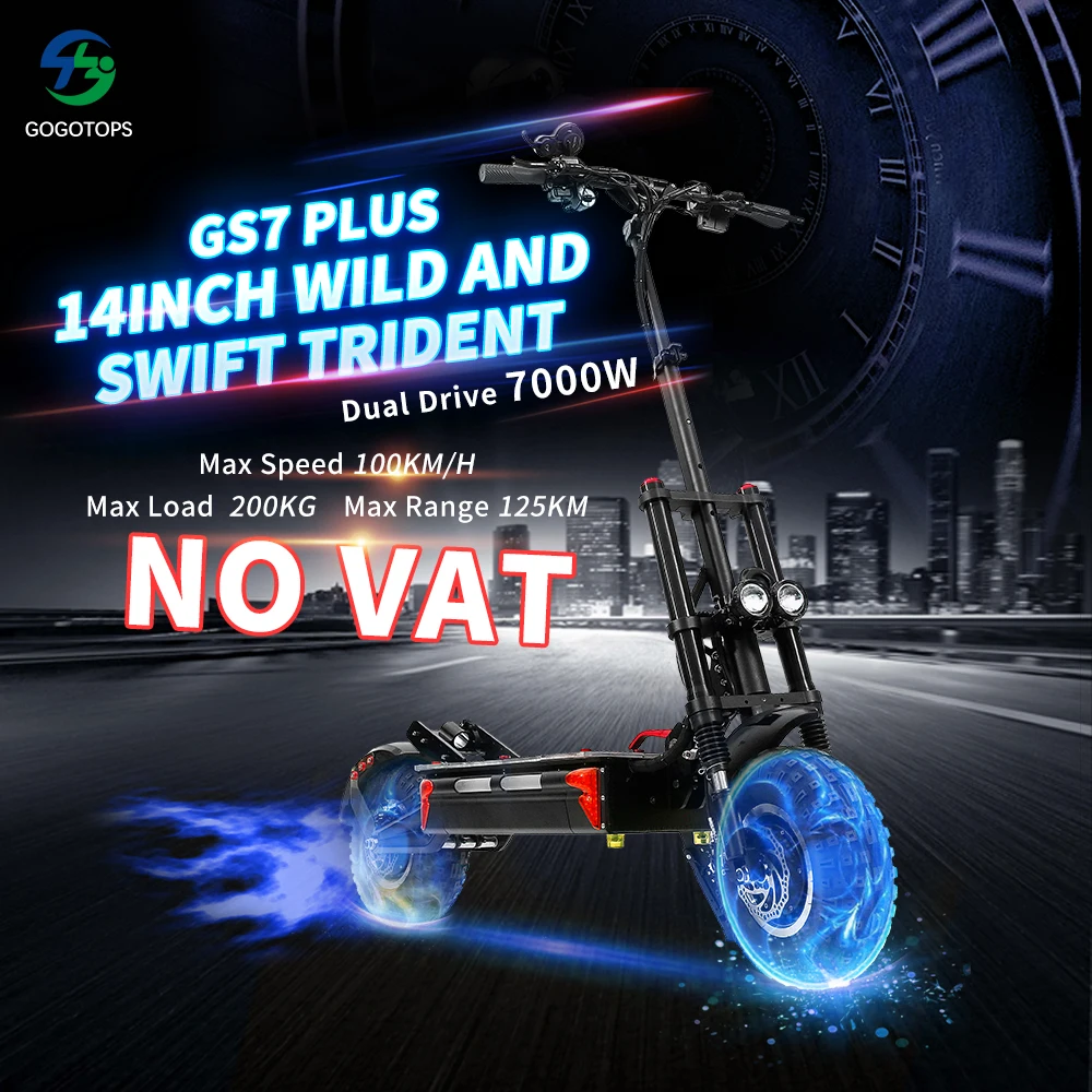 72v 100km/h Electric Scooter 7000w Big Wheel Off Road Fast Kick Snow ...