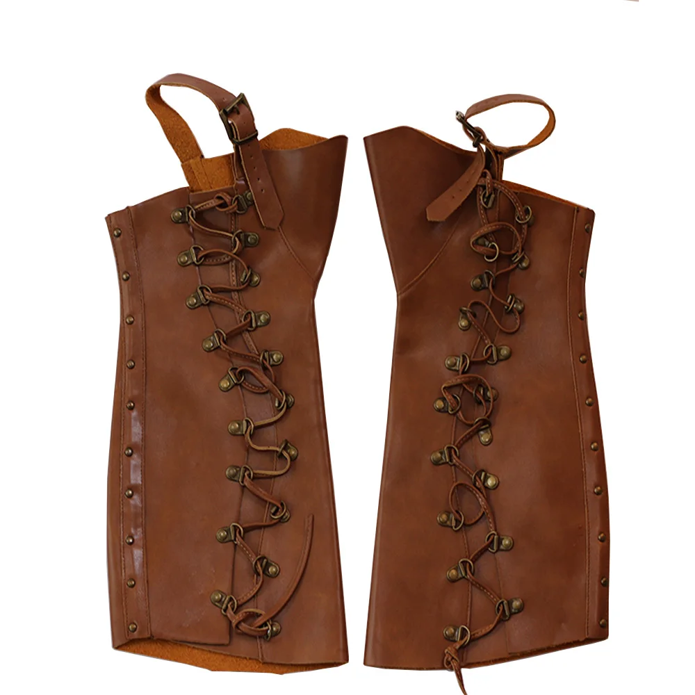 Medieval Viking Armor Half Chaps Leather Gaiter Adult Rider Leg Shin ...