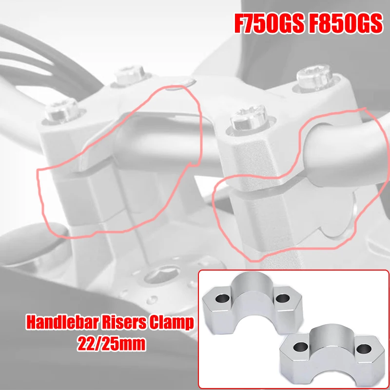 CNC-22mm-28mm-Handlebar-Risers-Clamp-Height-up-Adapter-For-BMW-F750-GS ...
