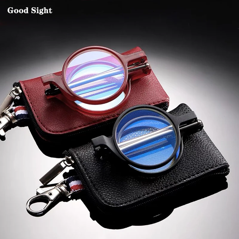 Round Лупа Fashion Foldable Reading Glasses For Women Protable Smart ...
