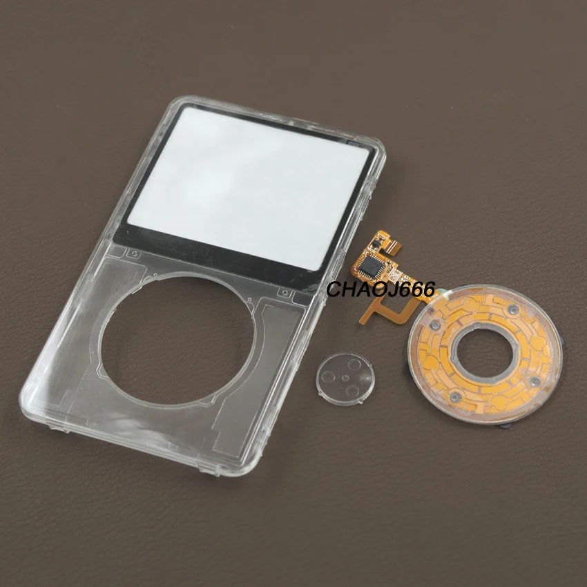 Clear Transparent Plastic Front Faceplate Housing Case Cover Clickwheel ...