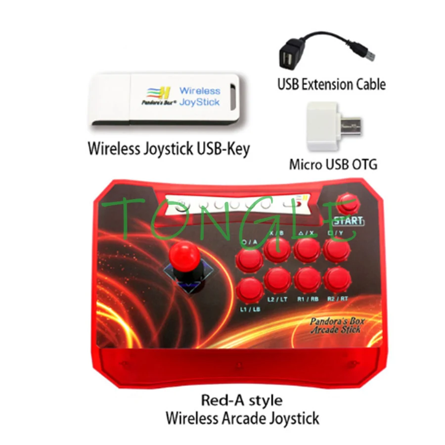 New-Pandora-Box-Original-Wireless-arcade-joystick-with-USB-Key-Wireless ...