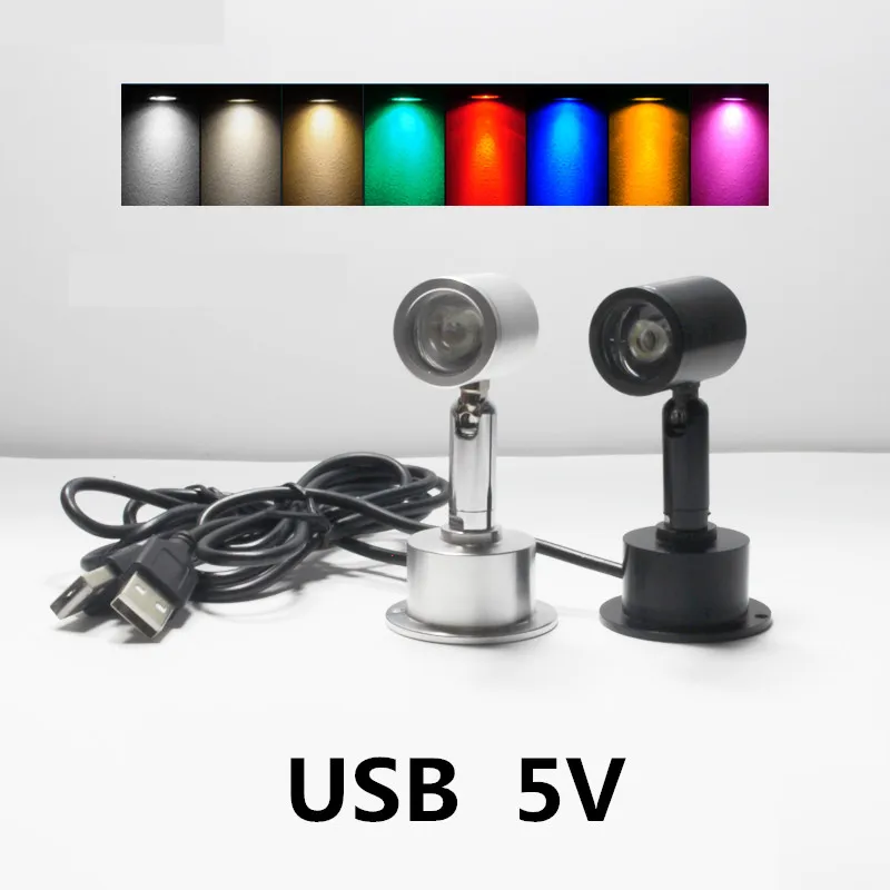Led Spotlight USB 3W DC5V Jewelry Cabinet Showcase Counter Lamp Surface ...