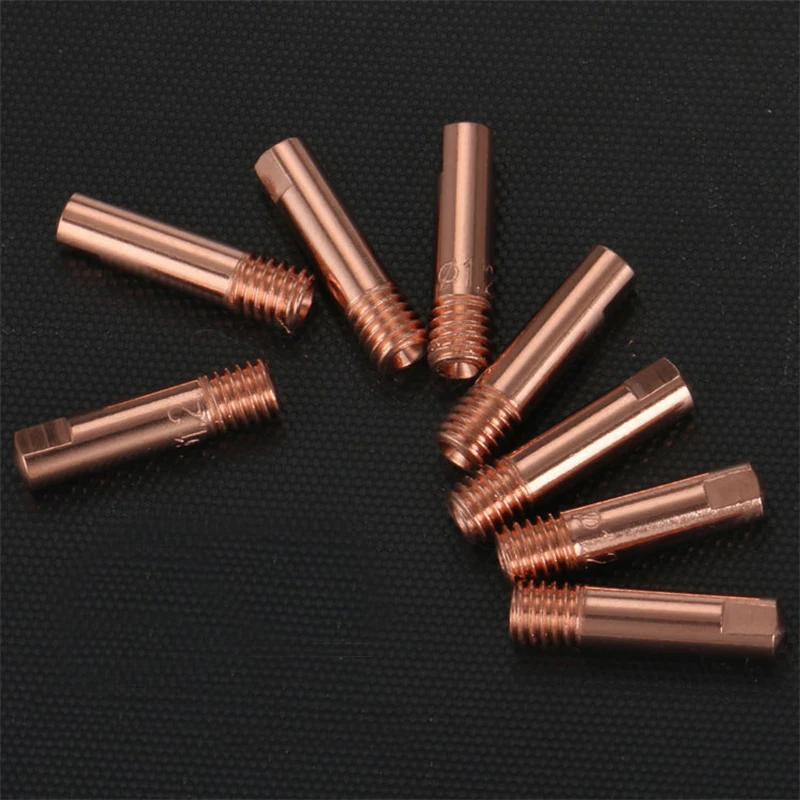 Hot 10pcs MIG Welding Nozzle Contact Tips Gas Diffuser Connector Holder Torch Contact Semi ...
