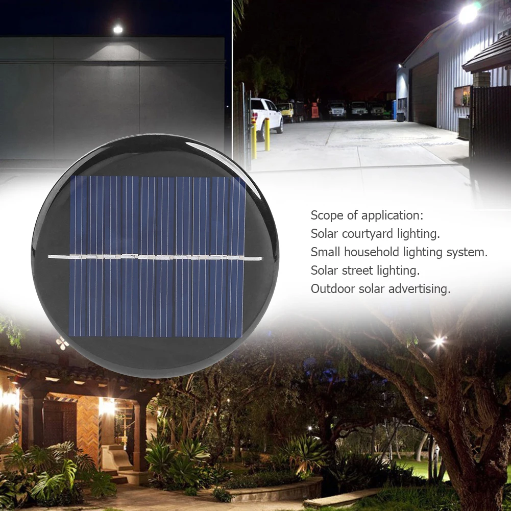 1-2Pcs-60-150mm-Round-Solar-Panel-Board-DIY-Power-Bank-Battery-Cell ...